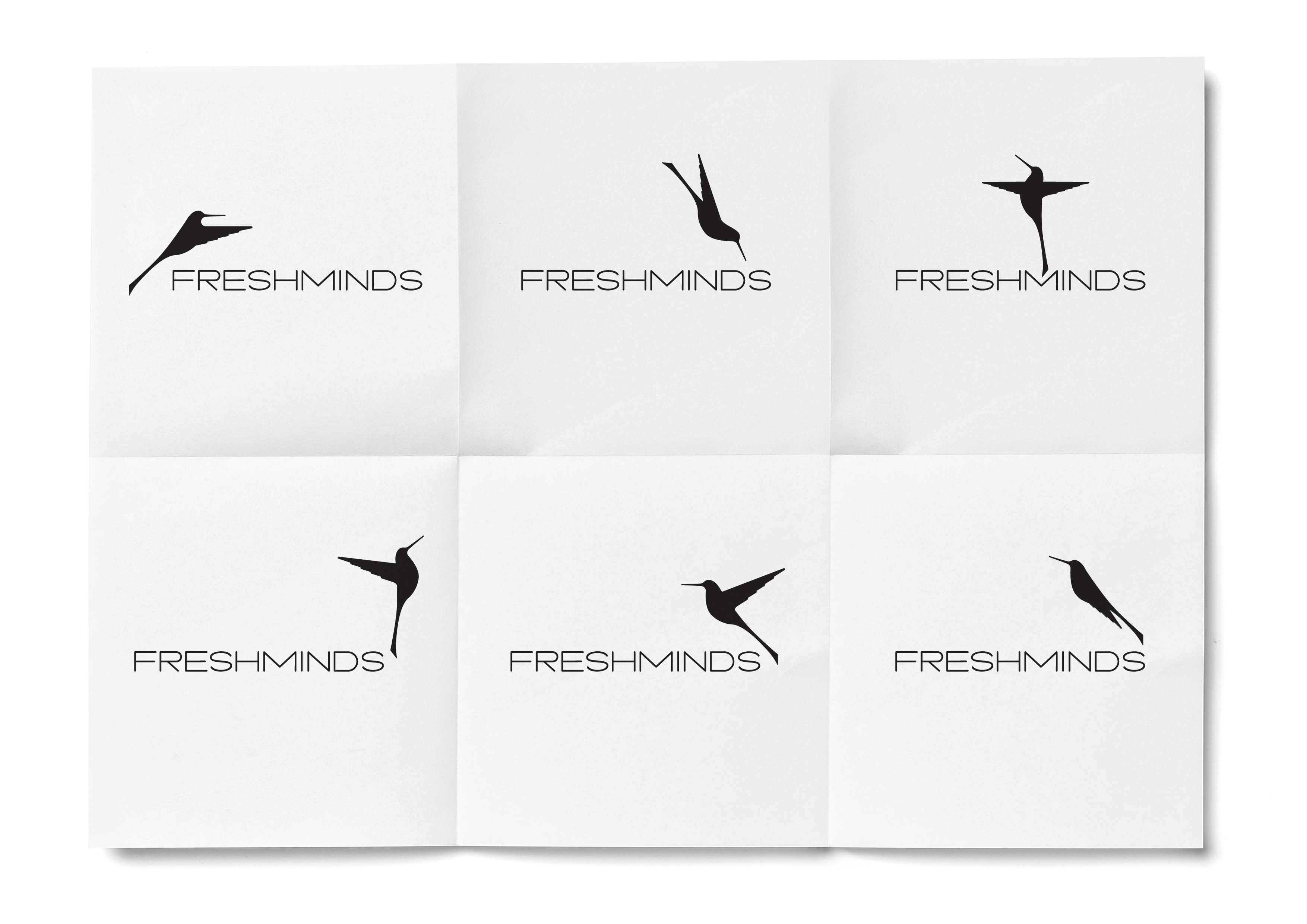 A hummingbird-based identity for FreshMinds - Design Week