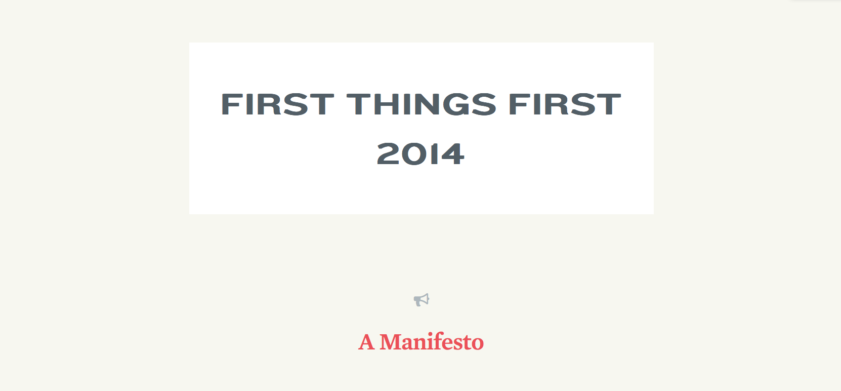 Updating the First Things First manifesto for 2014 - Design Week