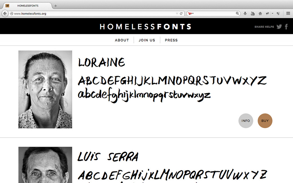 Homeless fonts - Design Week