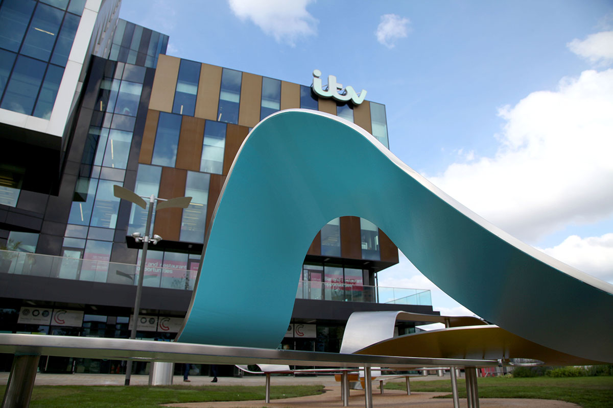 ITV logo ignited with interactive sculpture - Design Week