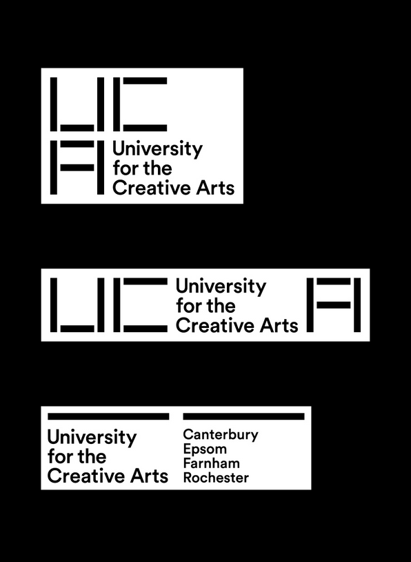 Spin gives University for the Creative Arts stencil identity system ...