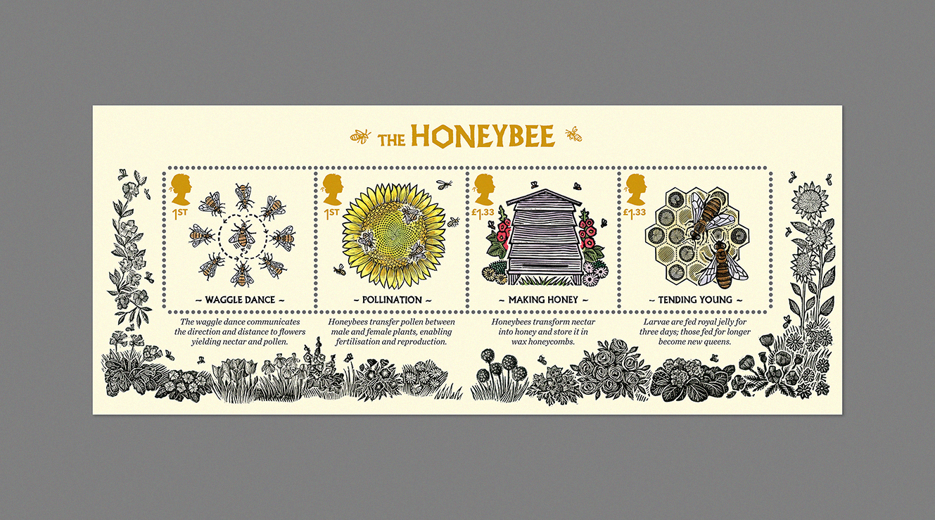 Royal Mail bee stamps designed to raise awareness of species - Design Week
