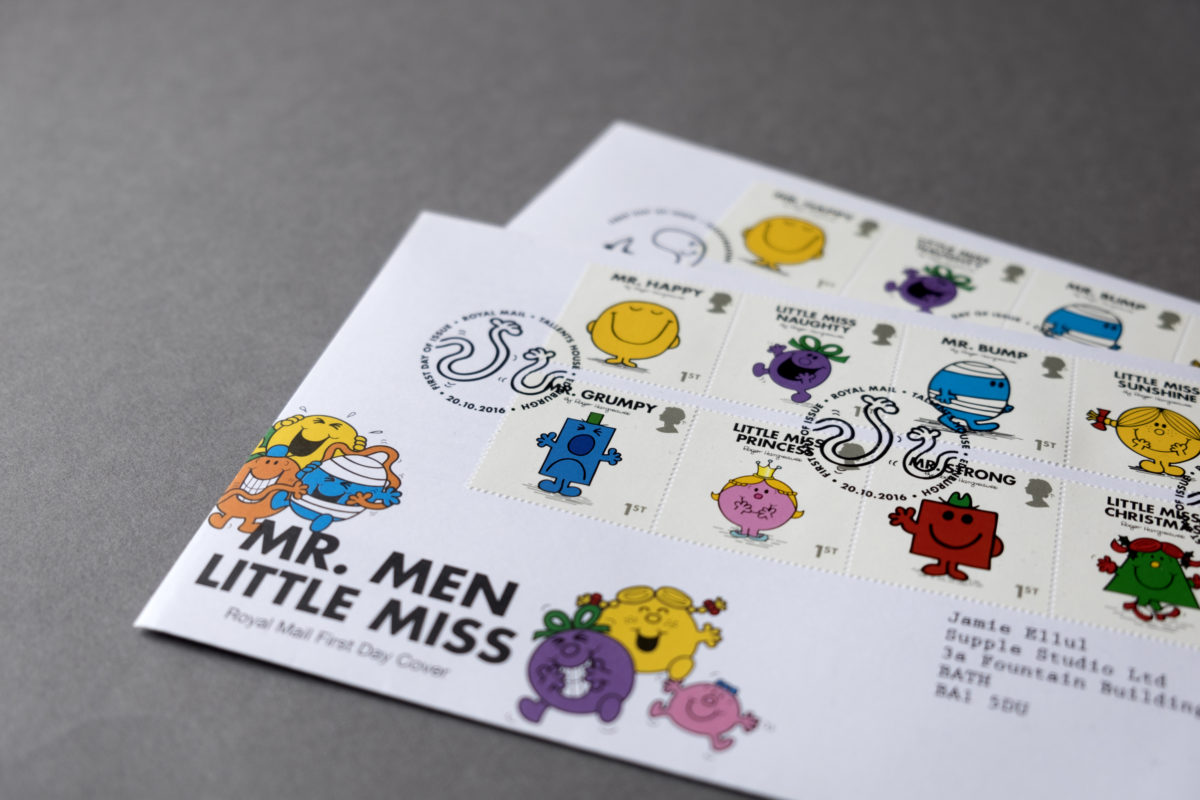 Mr Men and Little Miss stamp series designed for Royal Mail - Design Week