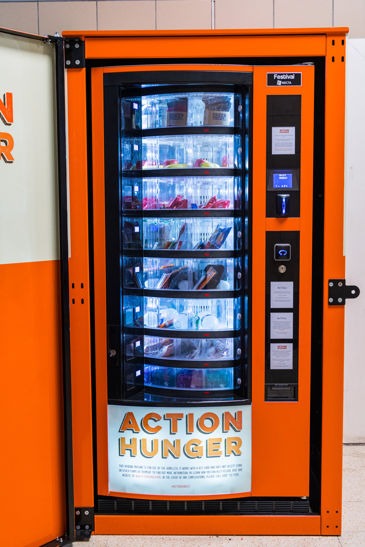 Vending machine launches to give out free food to homeless people ...