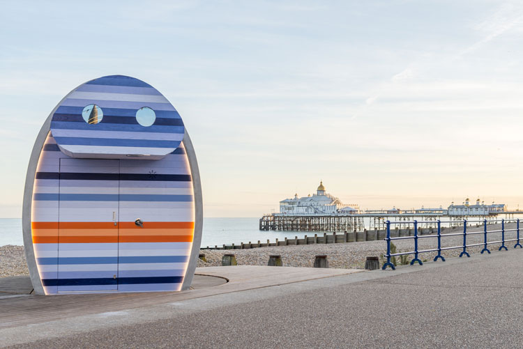 Beach hut installation in Eastbourne puts modern twist on “design ...