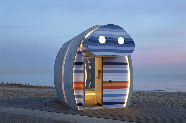 Beach hut installation in Eastbourne puts modern twist on “design ...