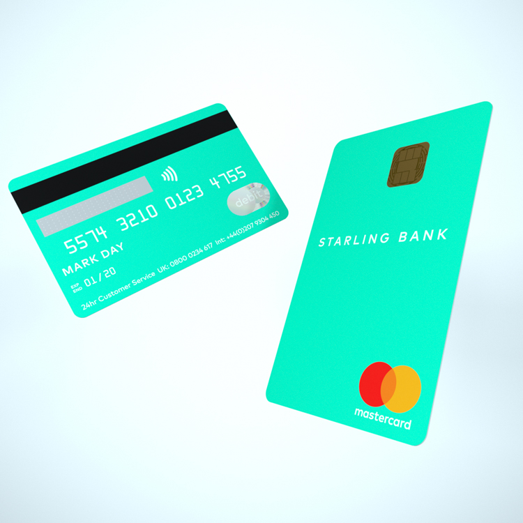 Online bank Starling introduces vertical bank card - Design Week