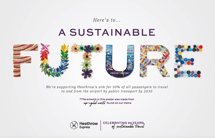 Heathrow Express’ new posters feature illustrations made from rubbish ...