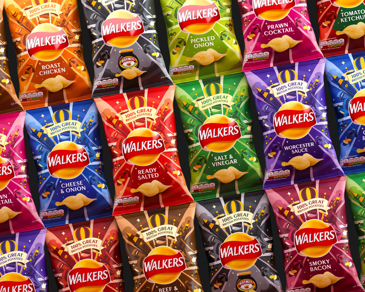 Walkers redesigns its crisp packaging to focus on Britishness Design Week