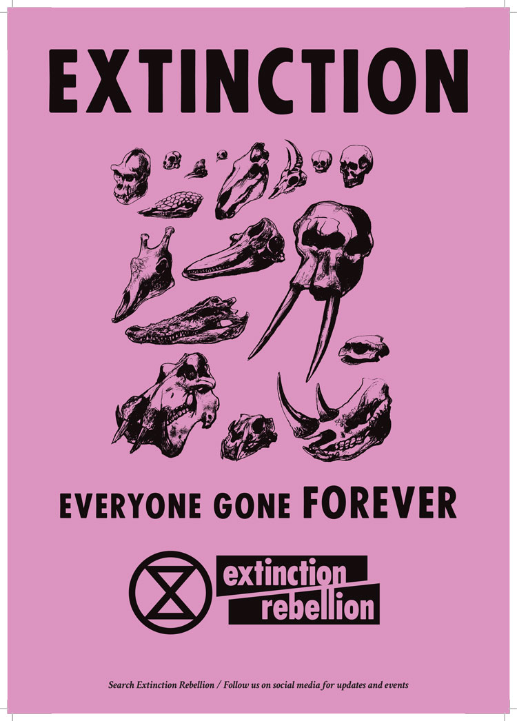 How Extinction Rebellion designed “angry but peaceful” protest graphics ...