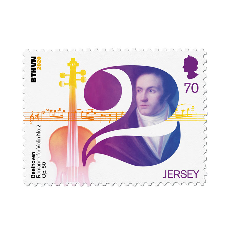Jersey Post reveals “contemporary” Beethoven stamp collection - Design Week