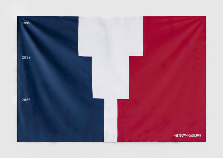This flag project uses data to highlight danger of “glacier extinction ...