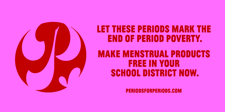 Designers protest period poverty with punctuation - Design Week