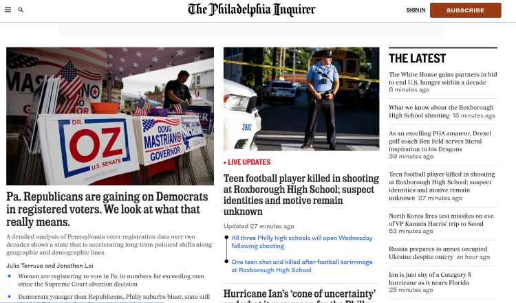The Philadelphia Inquirer’s redesign embraces a typographic overhaul ...