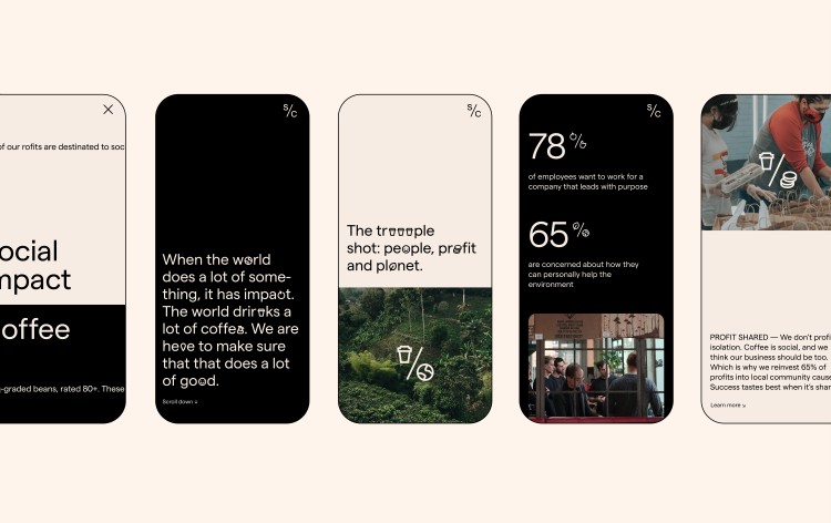 This coffee start-up’s logo references the 65% of profits it donates ...