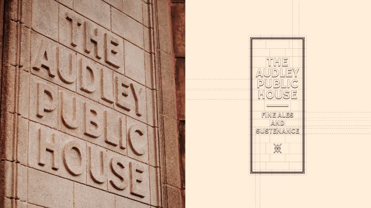 Here revives old family crest for The Audley pub identity - Design Week