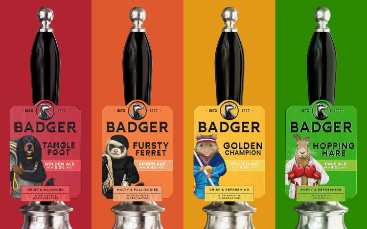 Badger Brewery’s new identity features a menagerie of brand characters ...