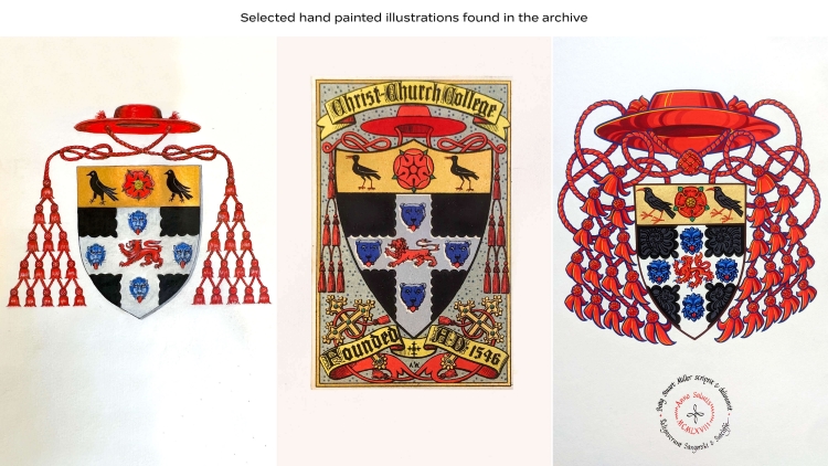 A crest found in a rare archived book features in this Oxford college’s ...