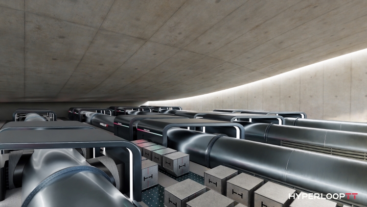 Tangerine reveals super-fast express freight system designed for Hyperloop TT - Design Week