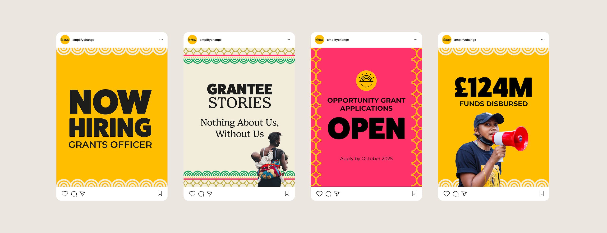 Studio Sana balances hope and fight in AmplifyChange rebrand - Design Week