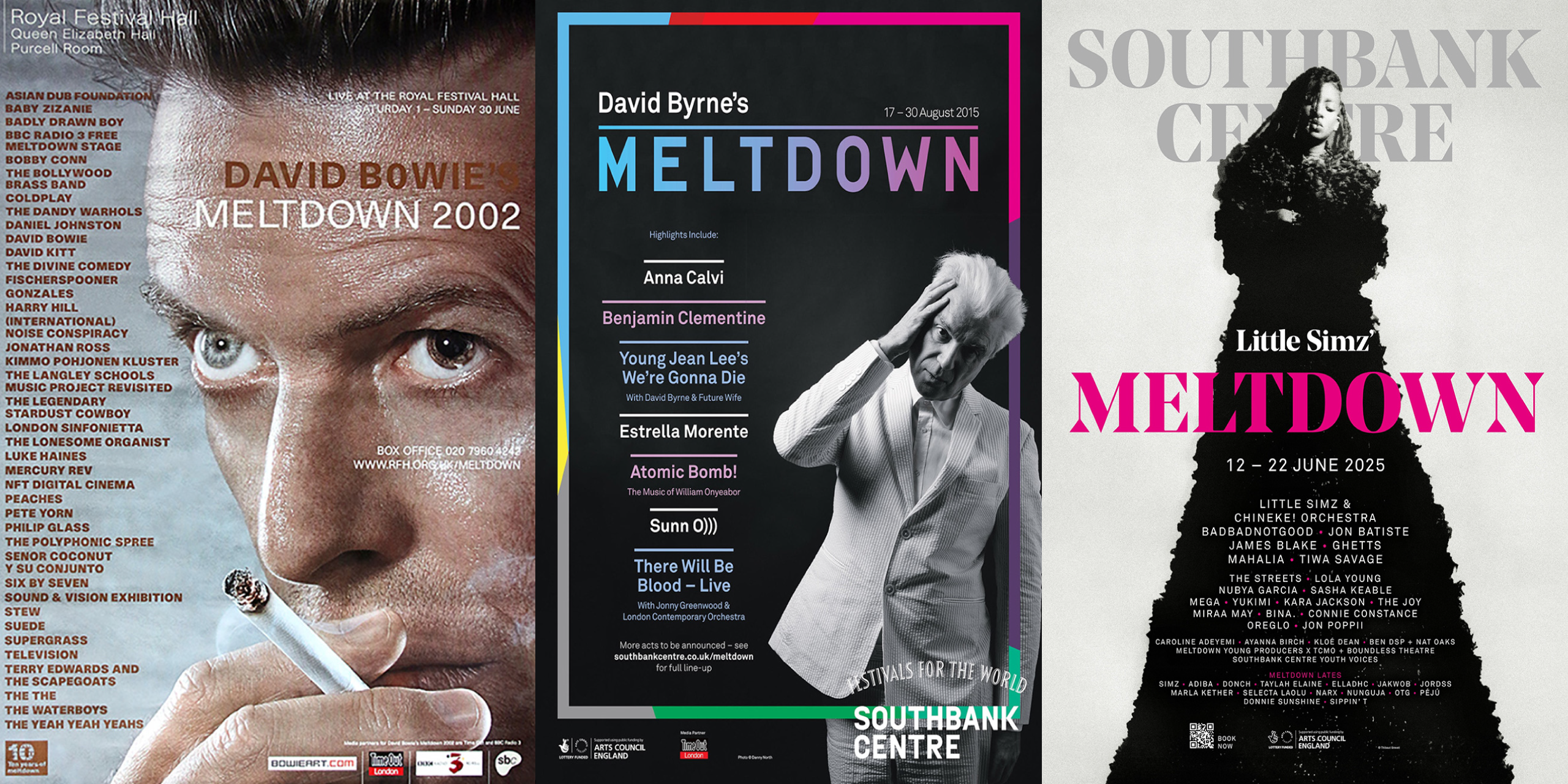From David Bowie to Little Simz – 30 years of Meltdown Festival posters ...